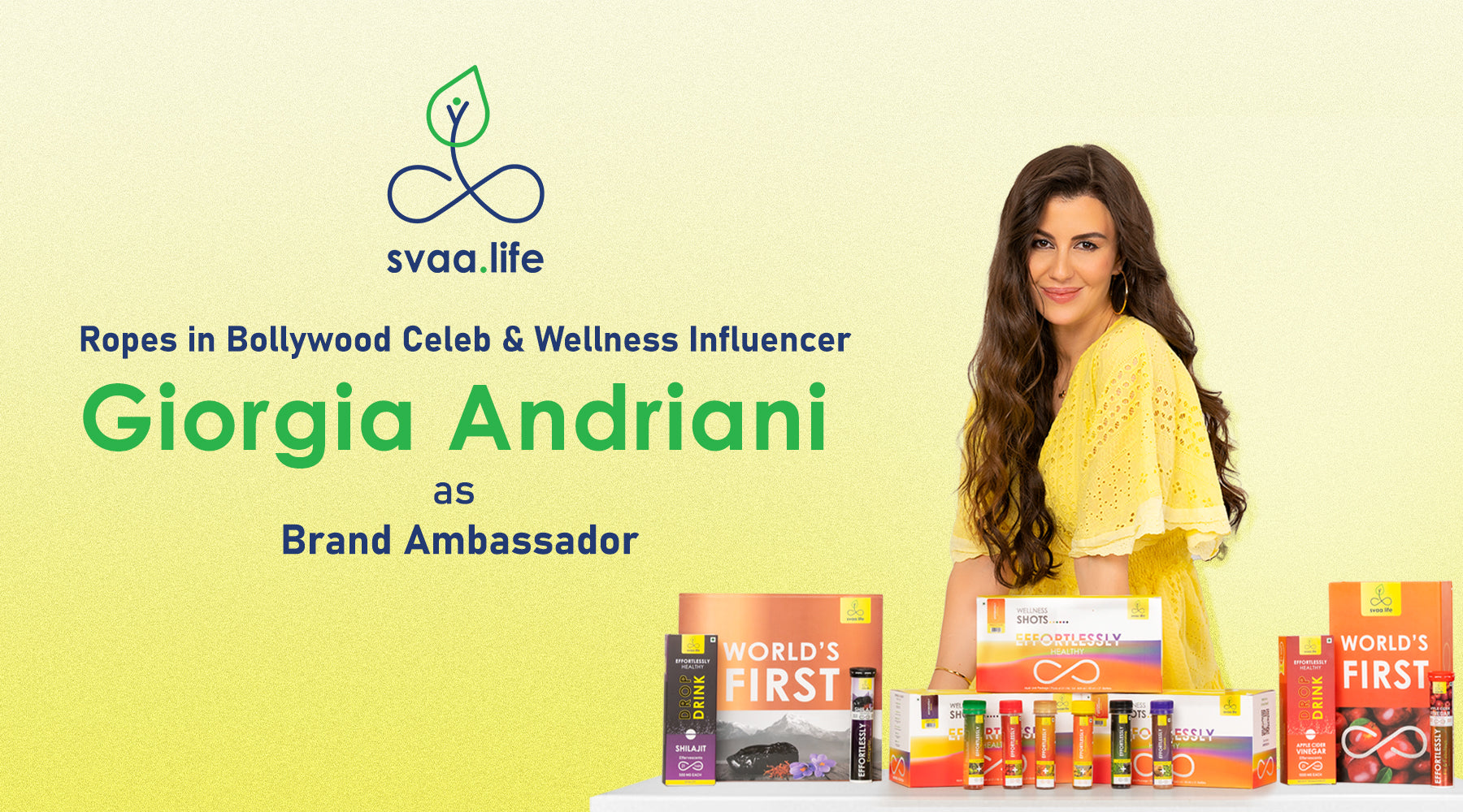 Svaa.life ropes in Bollywood Celeb & Wellness Influencer Giorgia Andri ...